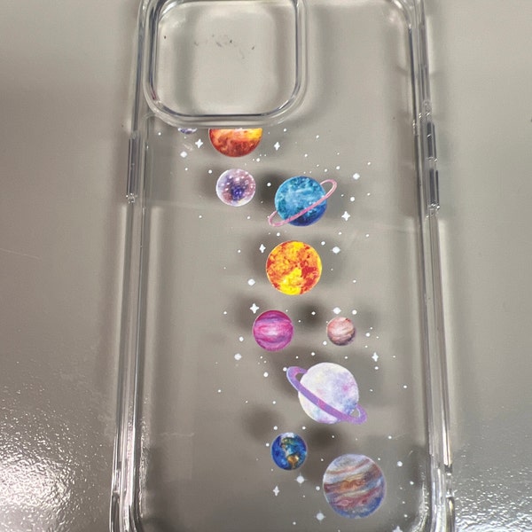 Galaxy Planets Phone Case Space Cover for iPhone 17 16e 15 14 13 Pro ...