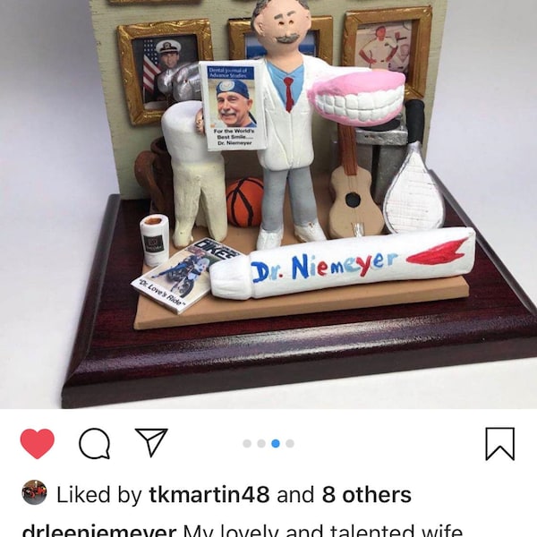 Custom Dental Office Art - Custom Made Dentist Gift- Dental Figurine ...