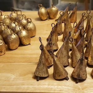 Brass Golden Vintage Altar Temple Bells Decor Hexagonal Shape - Etsy