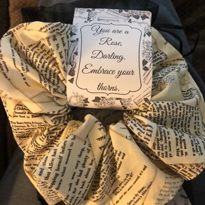 Aged Book Pages Cotton Scrunchie Book Cotton Hair Scunchie - Etsy