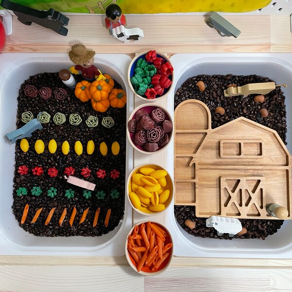 Sensory Play Tray, Forest Sensory Bin Tray, Fall Sensory Bin, Wood Tray ...