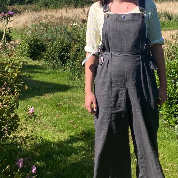 Side-tie Dungarees PATTERN - Digital Pdf + Video Tutorial, Overalls ...