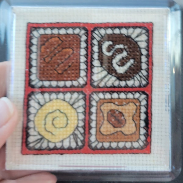 Cross Stitch Coaster, Clear Acrylic Coaster, Holds an 8cm Square Insert ...