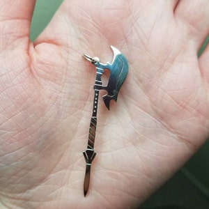 Detailed Scythe Sterling Silver Pendant - Etsy