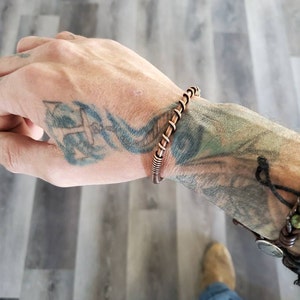 Men's Copper Bracelet, Rustic Men's Bracelet, Handmade Copper Cuff ...