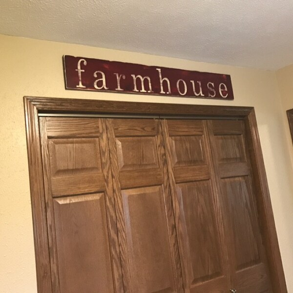 Made to Order Farmhouse Wall Art Rustic Wooden Distressed Sign Bless ...