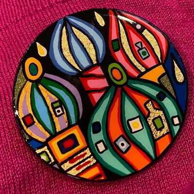 Wooden Key Ring and Bag Accessory Kokeshi Doll Inspired by Kusama ...