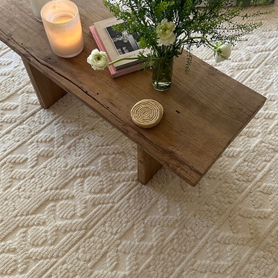Rustic Low Coffee Table Reclaimed Wood Handmade Living Room Coffee ...