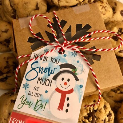 Christmas Gift Tags, Thank You Snow Much for All You Do, Teacher Staff ...