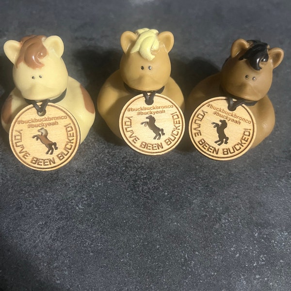 Buck Bronco Ducks Duck Tag for Bronco Rubber Horse Ducks Youve Been ...