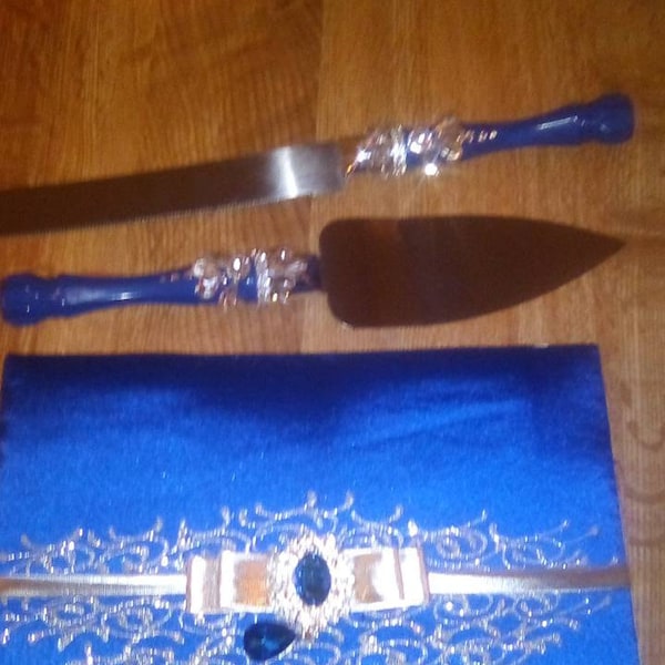 Cake Server Royal Blue Weddings Cake Servers Sets Personalized Royal ...