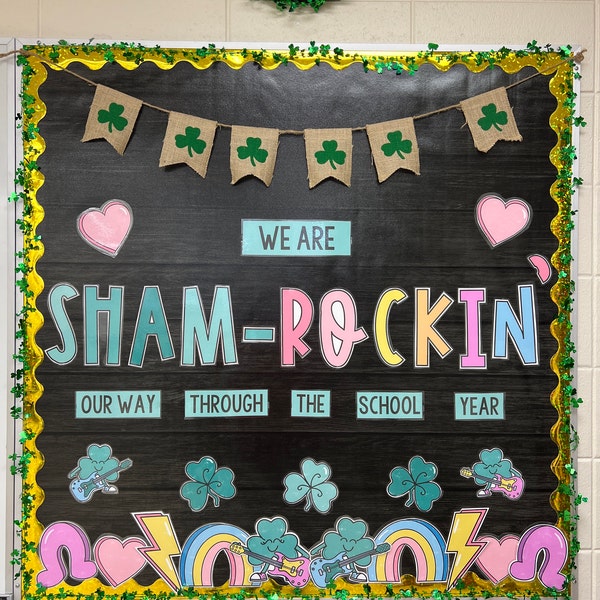 March Bulletin Boards | St. Patrick's Day Bulletin Board | Shamrock ...