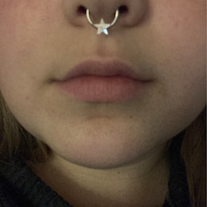 16G Star Septum Jewelry/septum Ring/daith Jewelry/helix Hoop Earring ...