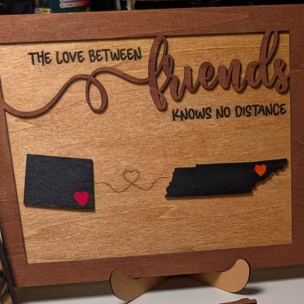 The Love Between Friends Knows No Distance SVG, Moving Gift SVG US ...