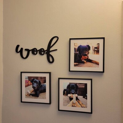 Woof Word Cut Out, Laser Cut, Wood Words, Wood Cut Word, Wall Wood ...
