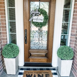 Cotton Buffalo Check Rug Christmas Doormat Black and White | Etsy