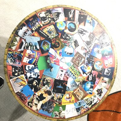 Classic Rock Art End Table Album Cover Art Rock and Roll Albums Side ...