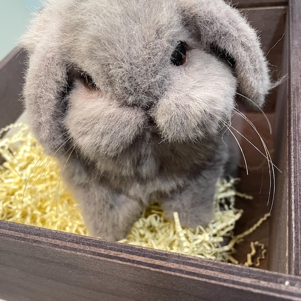 Bunny Realistic Toy, Rabbit Stuffed Animal, Plush Toy - Etsy