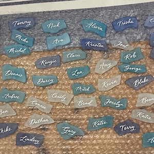 Tropical Palm Leaf Name Tags Handwritten Monstera Names With Hole Punch ...
