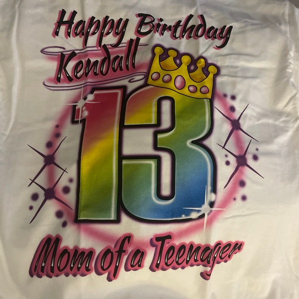 Personalized Family Matching Any Age Birthday T-shirt, Crown 13th ...