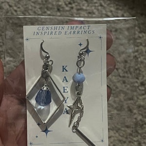 Kaeya Earrings Genshin Impact Inspired Cosplay Earrings Handmade ...