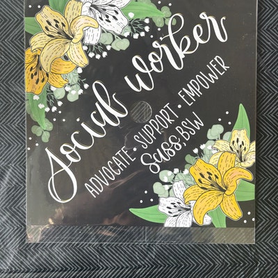 Custom social Worker Graduation Cap Topper, Social Work Graduation Cap ...