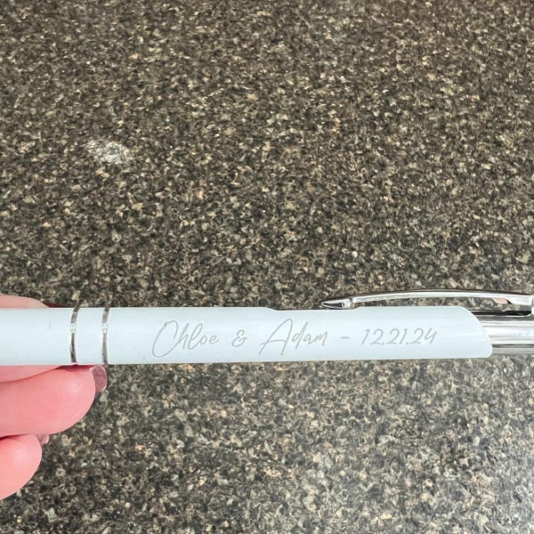 Wedding Pens | Custom & Engraved Name Favors for Guests, Bridal Party ...