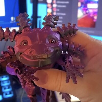 Robolotl Robot Axolotl Digital .STL File for 3dprinting, Articulated ...