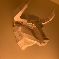 Bull Papercraft, Cow 3D Papercraft, DIY Gift, 3D Paper Craft Bull, Low ...