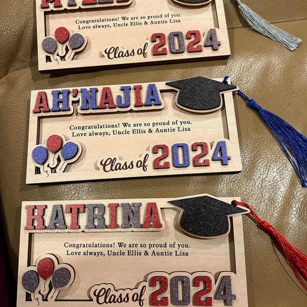 FREE TASSEL Graduation Money Holder, Personalized Grad Cash Holder Gift ...