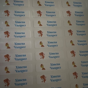 72 Skinny School Supply Labels Dishwasher Safe Waterproof - Etsy