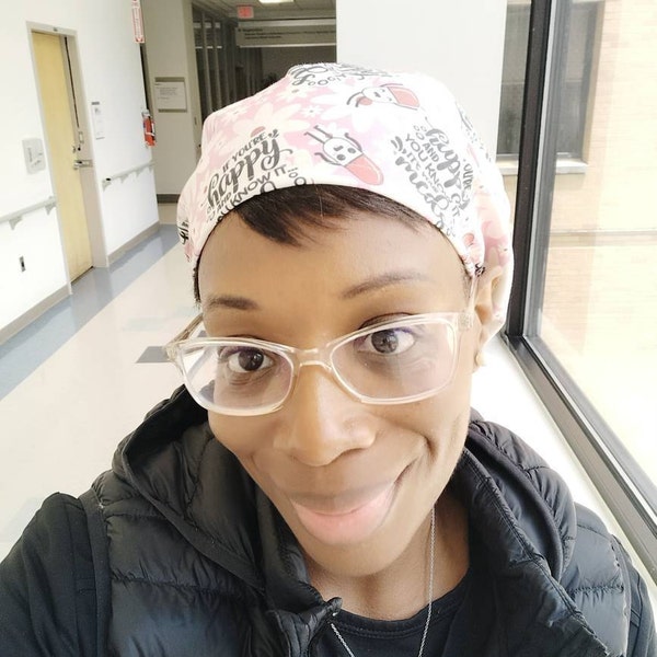 Rad Tech Scrub Hat| Radiology- X-ray Scrub Cap | Satin Lined Option ...