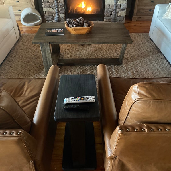 11" Wide Tall Liz Table - Tall Narrow Hardwood Side Table, Skinny Wood ...