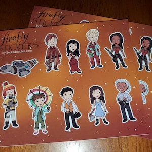 Firefly Main Character Mini Sticker Sheet - Etsy
