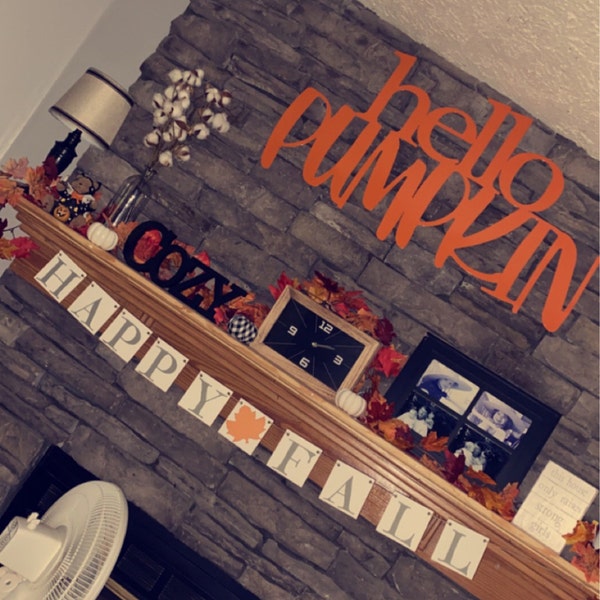 Happy Fall Banner, Fall Decor, Fall Banner, Rustic Fall Sign ...