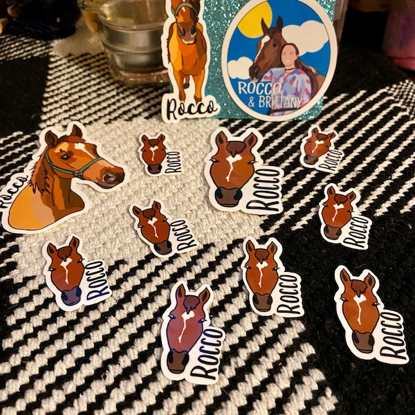 Custom Horse Sticker Waterproof Vsco Laptop Water Bottle Sticker Photo ...