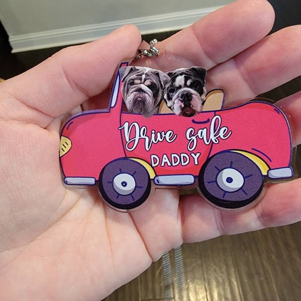 Fathers Day Gifts, Custom Hanging Car Baby Photo Face Car Ornament ...
