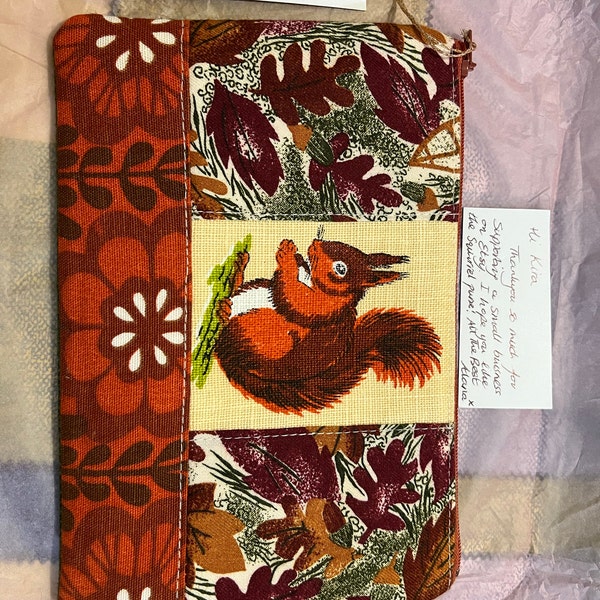 Vegan Suede Zipper Wallet Kitty Coin Purse Designers Guild Fabric ...