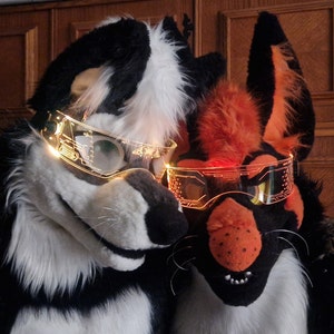 Illuminated Cyberpunk Cyber Goth Fursuit Visor WARCHIEF Clear choose ...