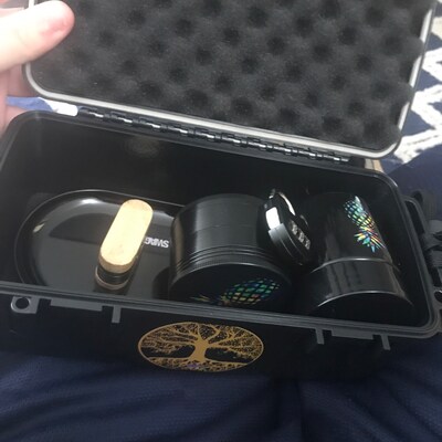 Pineapple Locking Stash Box Combo Smell Proof Case With Lock Grinder ...