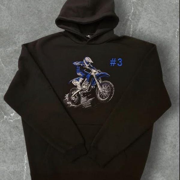 Motocross Embroidery Design | Dirt Bike Rider Jump | Biker Jacket Patch ...