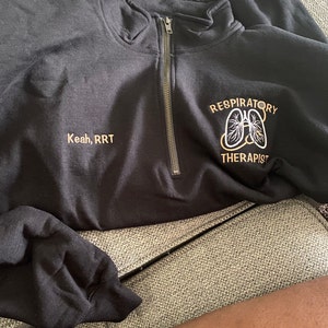 Respiratory Therapist Pullover RT Pullover RT Quarter Zip Sweatshirt ...