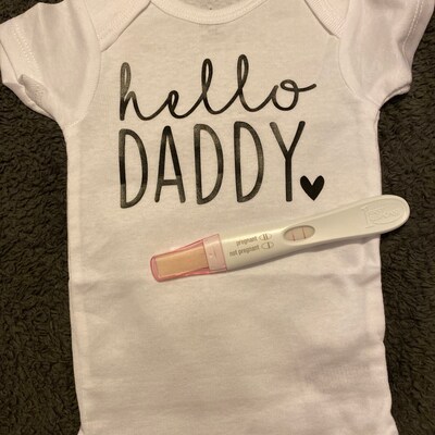 Hello Daddy Onesies® Hi Daddy Onesies® Husband Pregnancy - Etsy