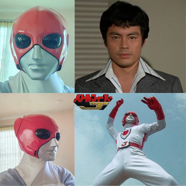 Red Ranger Bat in the Sun Helmet Cosplay MMPR Halloween Costume Mask ...