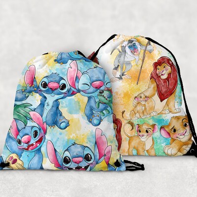 Two Sided Drawstring Backpack Template Mockup Add Your Own Image and ...