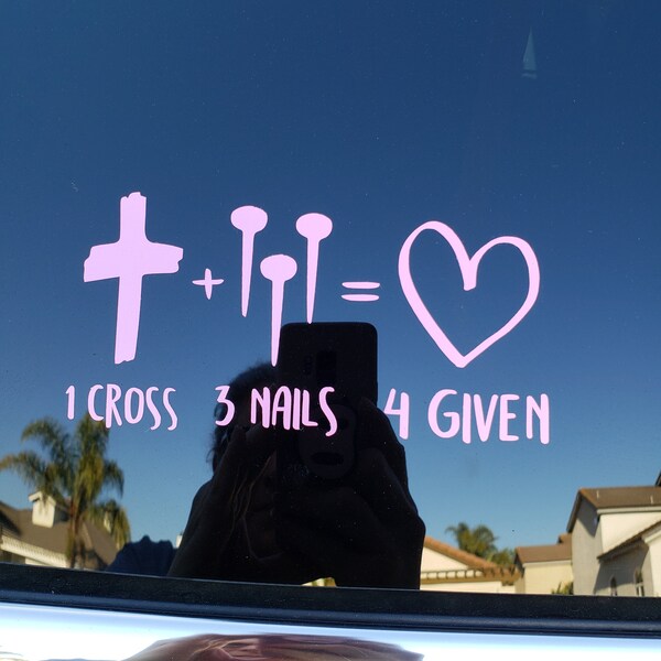 Christian Decal for Cars, Tumblers, Laptops and More - One Cross ...