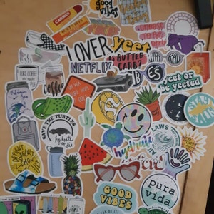 50 Mixed Colors Sticker Lot Book Fun Pack Laptop Decals - Etsy