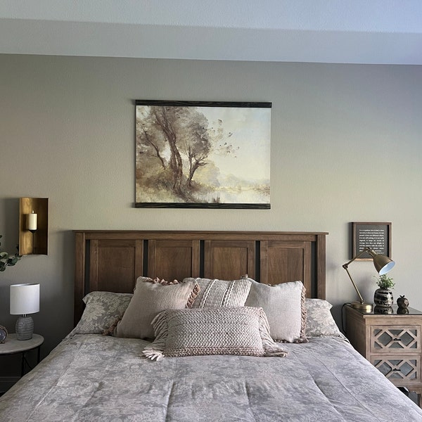 Large Vintage Wall Hanging, Muted Landscape Tapestry, Oversized ...