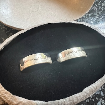 Custom Coastal Erosion Ring Silver Map Ring Map Jewellery Handmade Ring ...