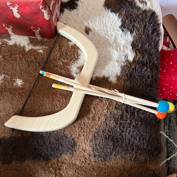 Small Bow and Arrows - Natural Wood Toy Bow - Original "from Jennifer ...